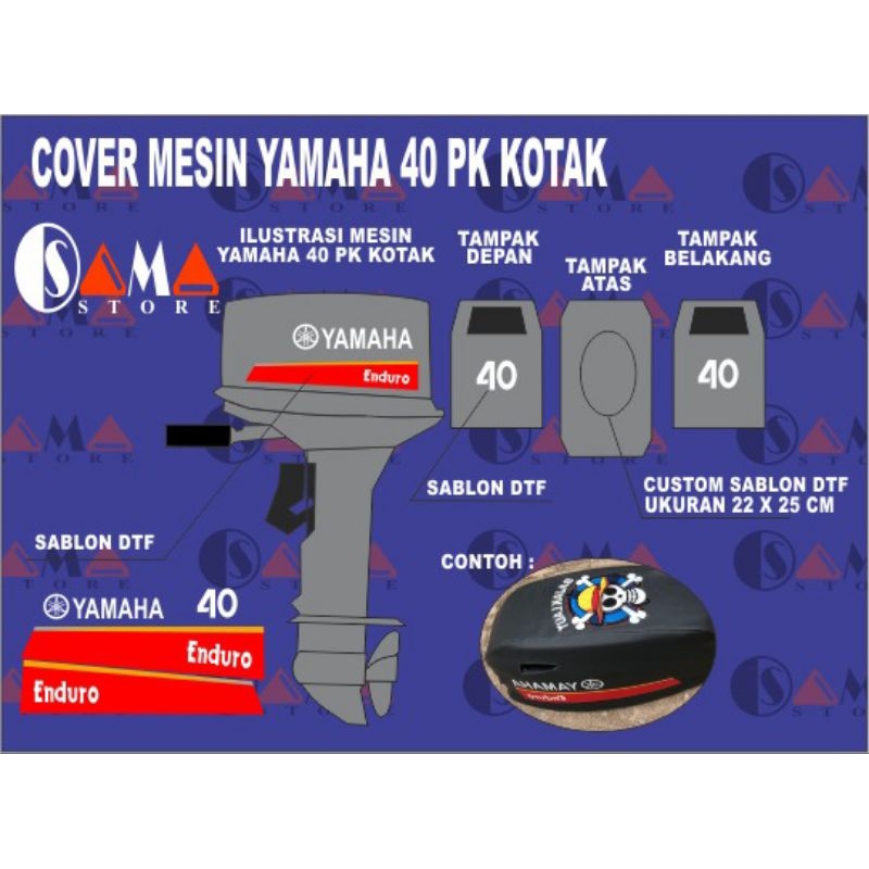 Jual Cover mesin tempel Yamaha 40 pk | Shopee Indonesia
