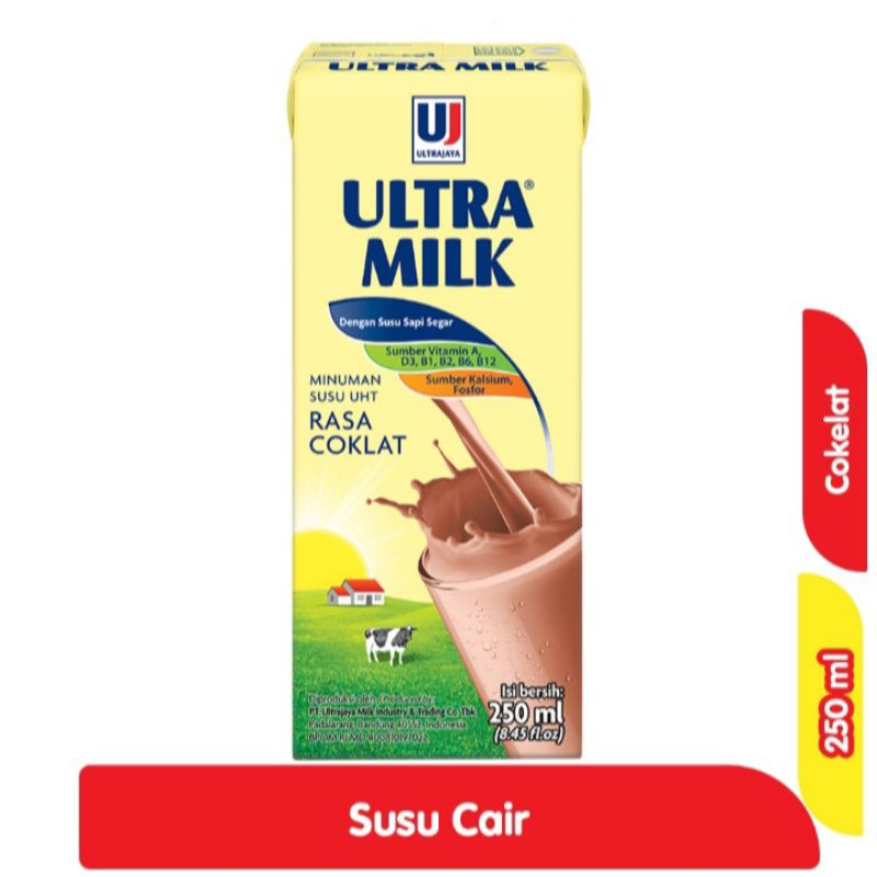 Jual Ultra Milk Susu UHT Coklat Kotak 250 ml | Shopee Indonesia
