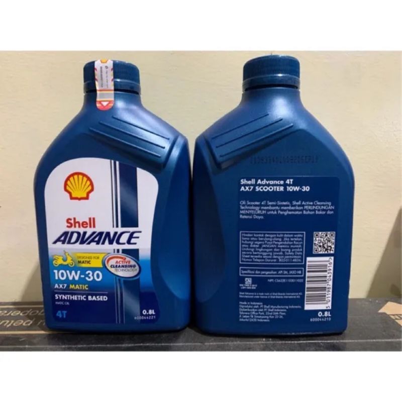 Jual Oli Shell Advance AX7 800ML 10W-30 Oli Shell Matic AX7 0.8L ...