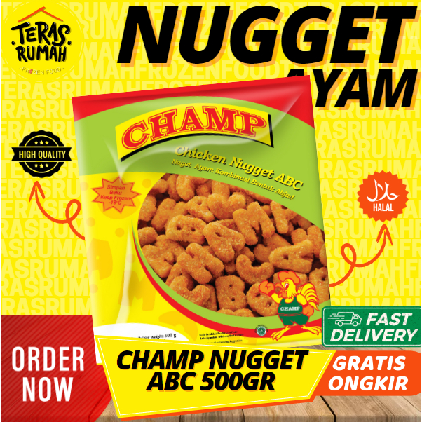 Jual CHAMP - NUGGET AYAM ALPHABET ABC 500gr | Shopee Indonesia