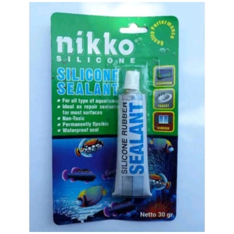 Jual lem Nikko silicone lem aquarium 30 gr | Shopee Indonesia