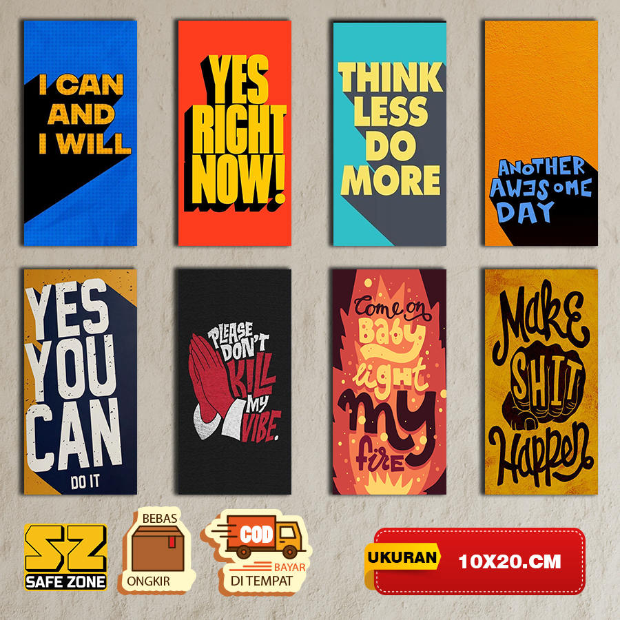 Jual Poster motivasi - Hiasan dinding kata kata motivasi - Wall decor ...