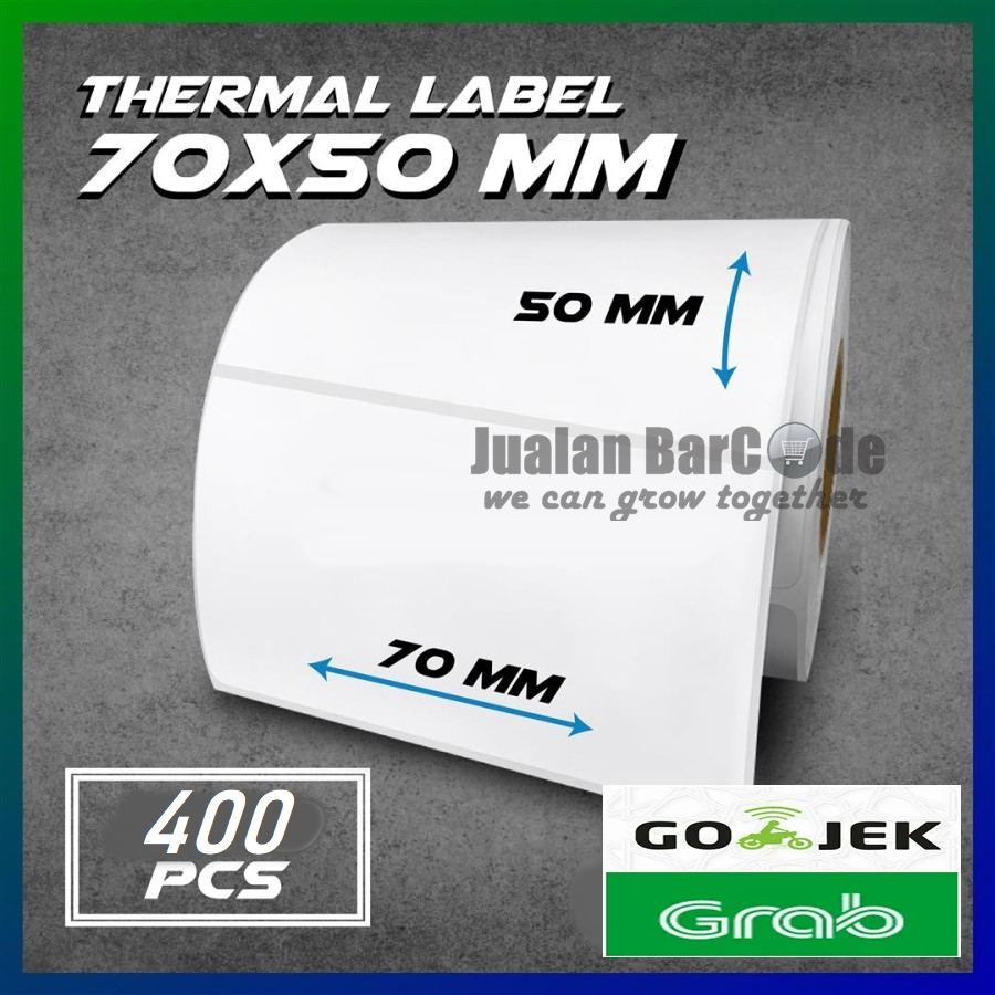 Jual LABEL KERTAS STICKER BARCODE THERMAL 70X50 ISI 400PCS - LABEL ...