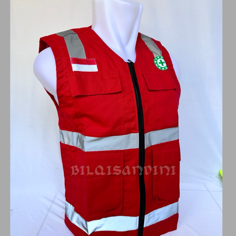 Jual rompi vest safety first/rompi k3/rompi lapangan/rompi proyek ...