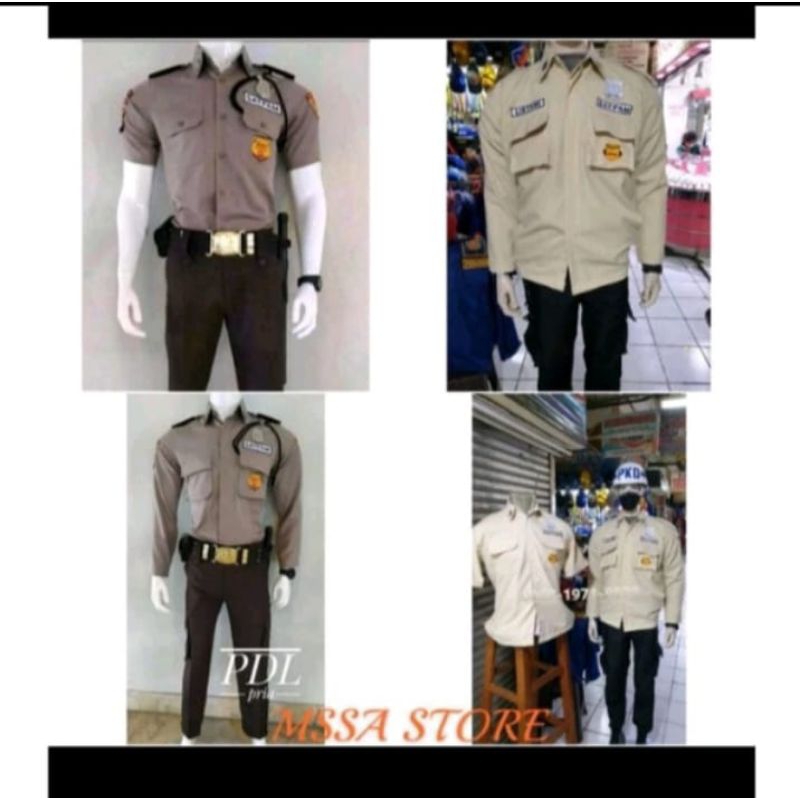 Jual setelan seragam satpam terbaru 2023-2024 PDL-PDH setelan baju security | Shopee Indonesia