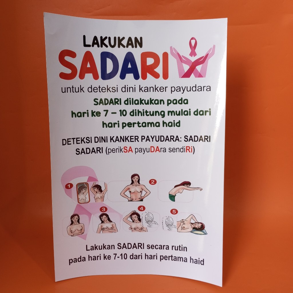 Jual Poster Deteksi Dini Kanker Payudara-Lakukan SADARI (PerikSA-PayuDAra-SendiRI)-Poster ...