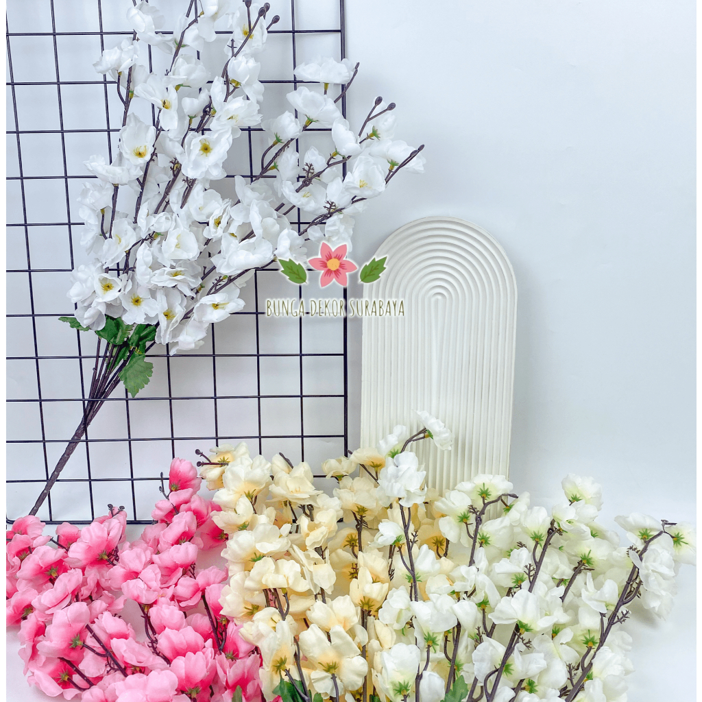 Jual BUNGA SAKURA JEPANG CABANG 7 ARTIFICIAL IMPORT REALISTIS EFEK ...