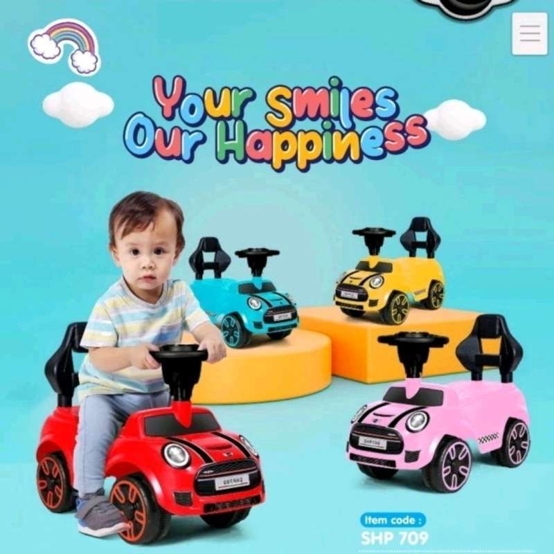 Jual (Bisa Cod) Mainan anak mobil dorong mimo 709 Ride on mini | Shopee ...