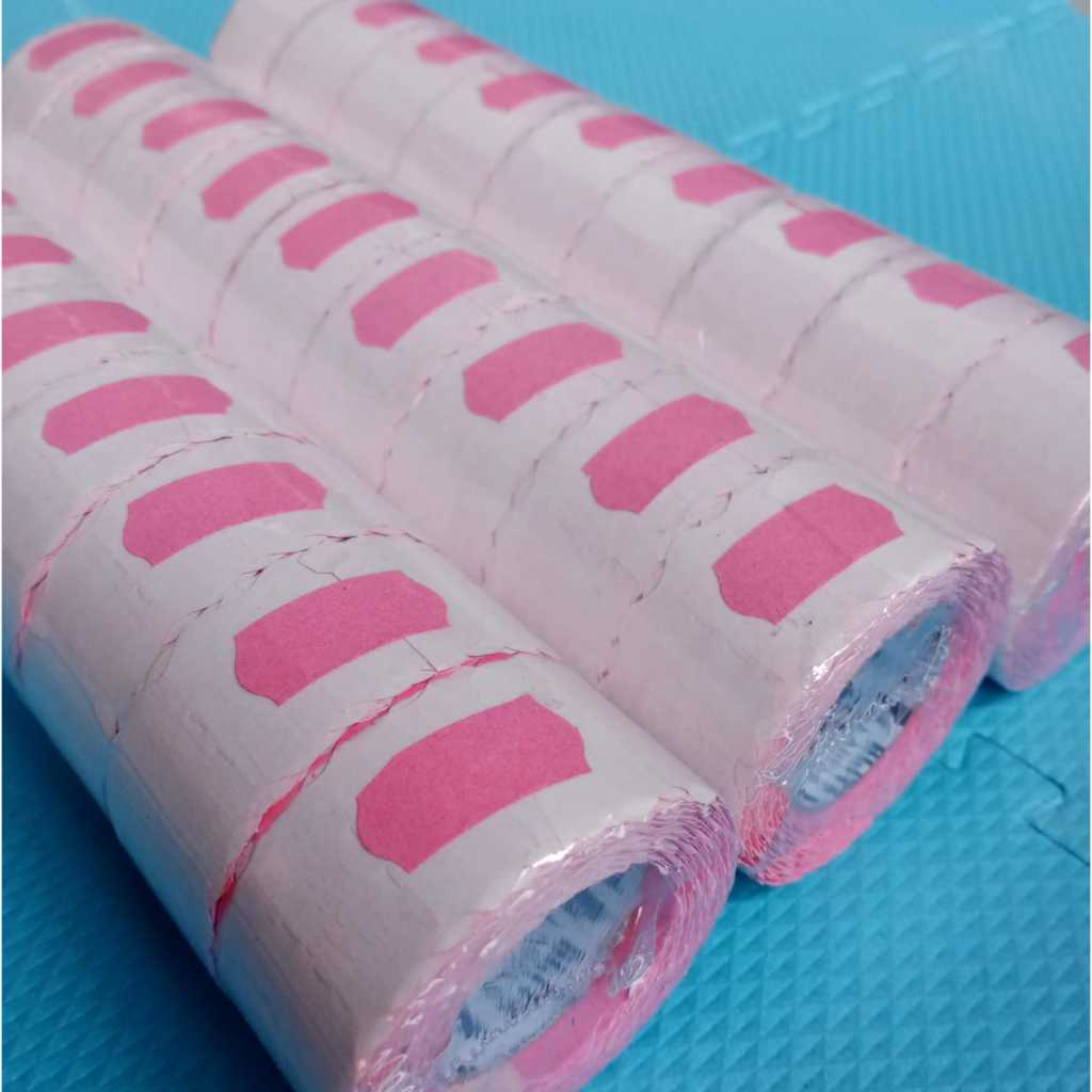 Jual Sticker Numbering Blitz Labels Warna Merah Muda (Pink) Kertas Roll ...