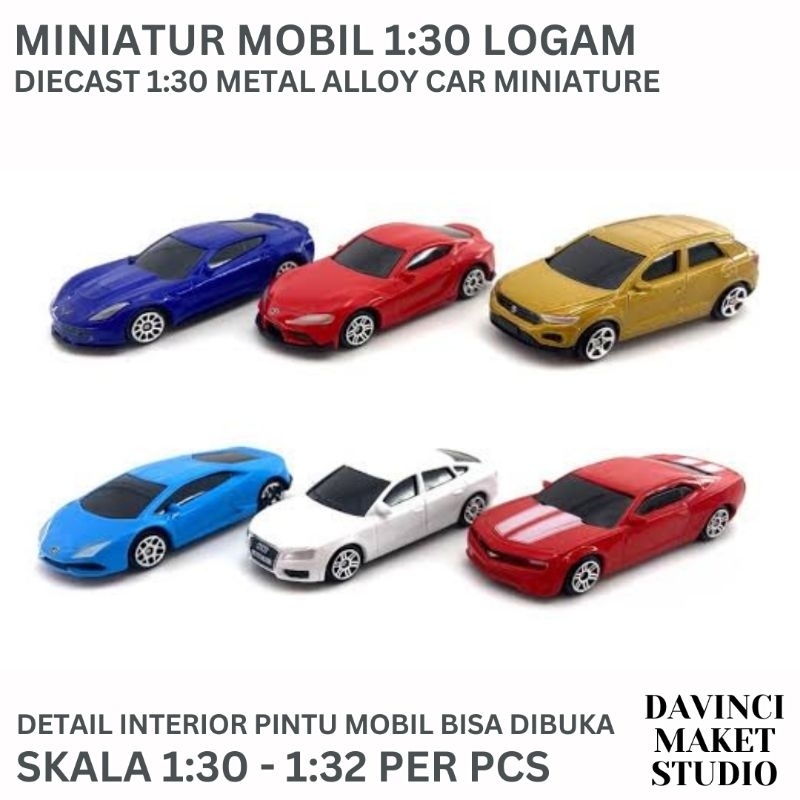 Jual (1:30) Miniatur Kendaraan Mobil Logam Maket Diorama - Metal Car ...