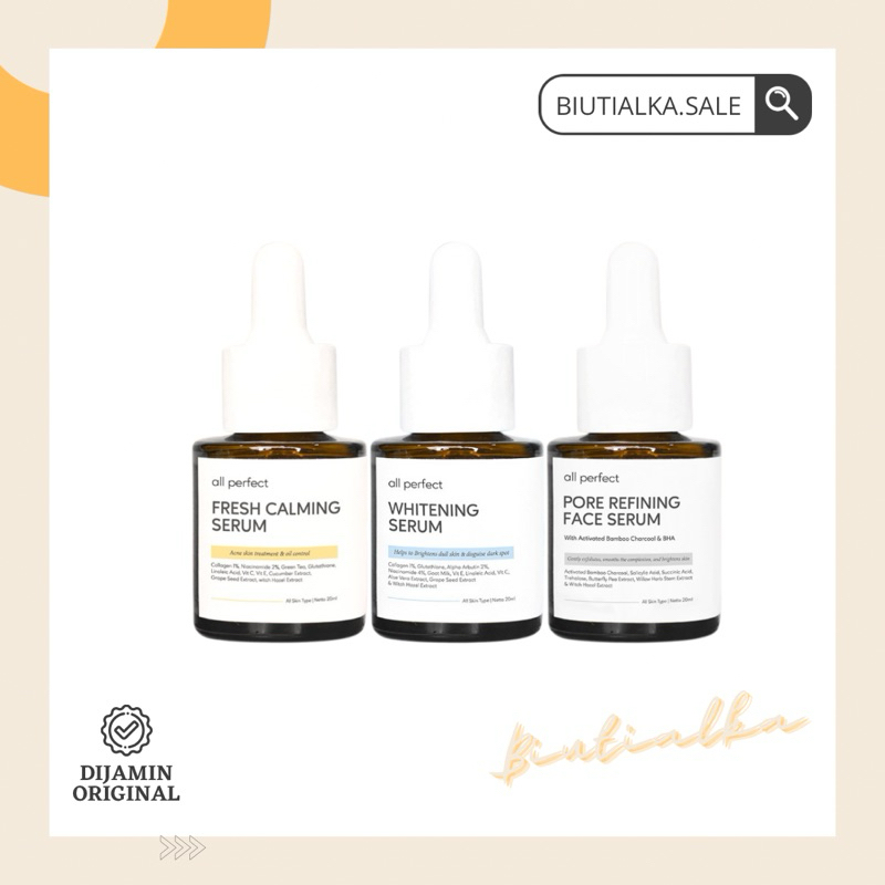 Jual ALL PERFECT Serum Series 20ML | Whitening Serum | Fresh Calming ...