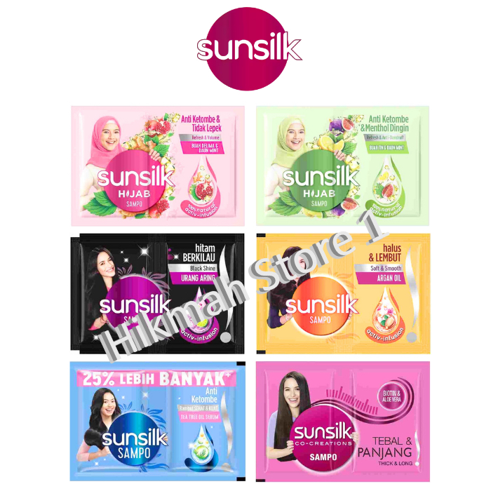 Jual Sunslik sampo Hijab sachet 12pcs Renceng hitam berkilau black ...