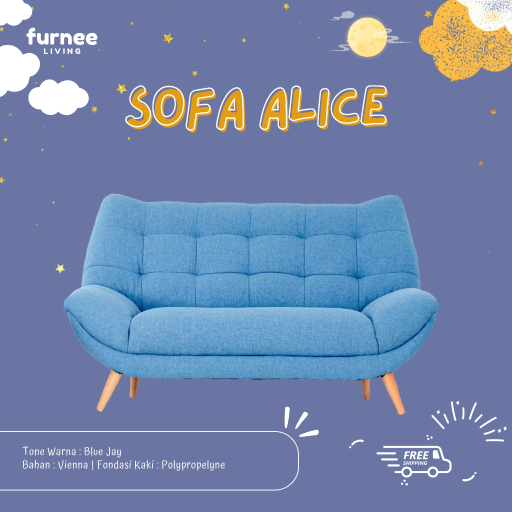 Jual Furnee Sofa 2 Seater Minimalis Alice | Sofa 2 Dudukan Minimalis ...