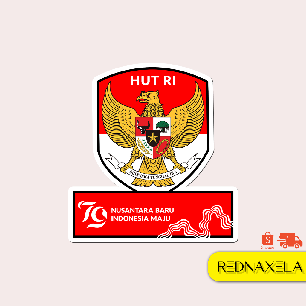 Jual Stiker Vinyl HUT RI 79 with Garuda Symbol Stiker Mobil Waterproof ...