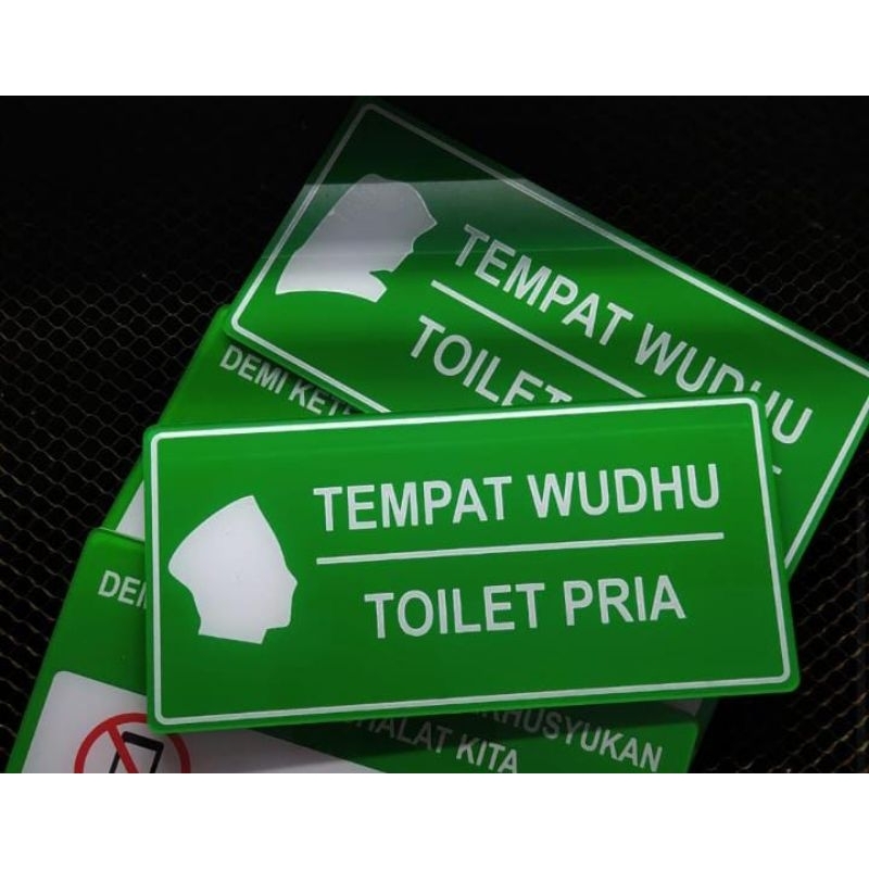 Jual akrilik nama ruang/sign akrilik/akrilik toilet/tempat wudhu ...