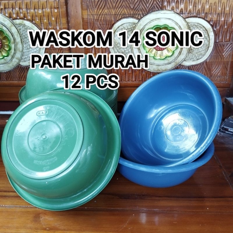 Jual Isi 12 pcs waskom sonic 14 / baskom ukuran 14 / waskom plastik ... Jual Isi 12 pcs waskom sonic 14 / baskom ukuran 14 / waskom plastik ...