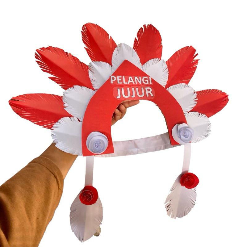 Jual Bando Merah Putih Mahkota Bisa Request Nama dari Kertas Daur Ulang ...