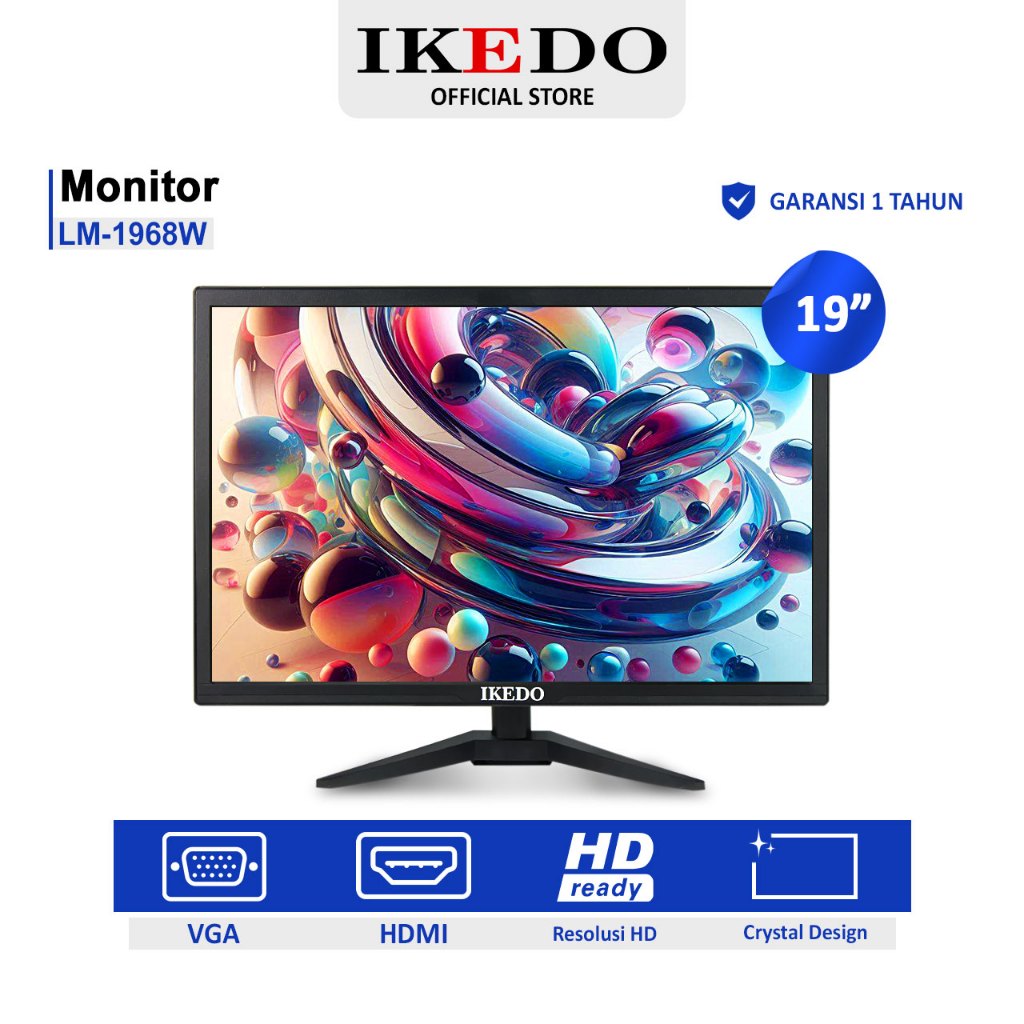 Jual Ikedo Monitor LED 19 inch LM-1968W | Shopee Indonesia