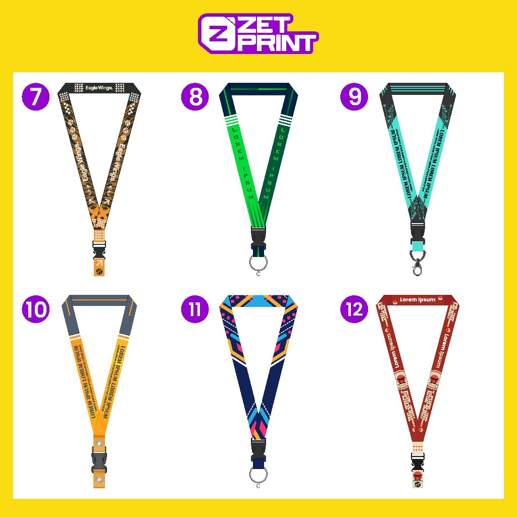 Jual Lanyard Custom Tali ID Card Cetak 2 Sisi Bahan Tali Tissue Premium ...