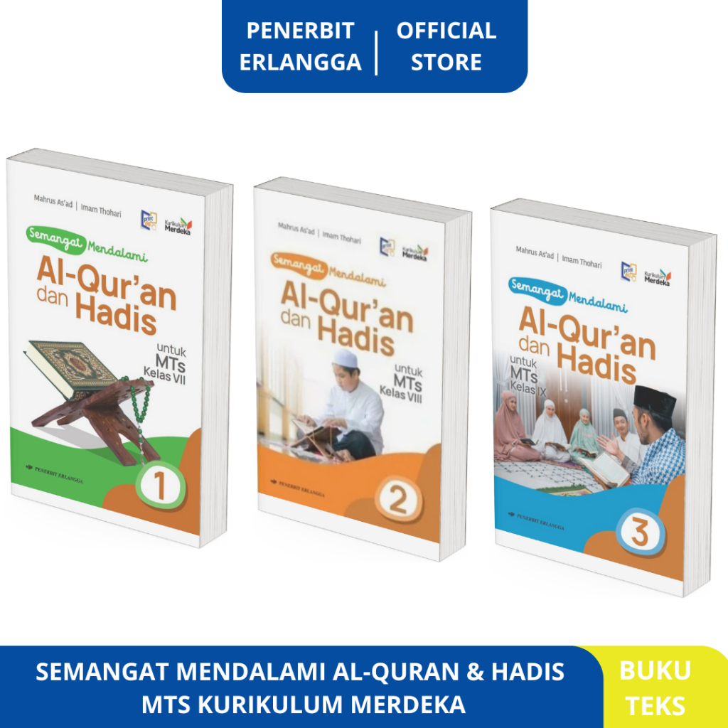 Jual [Erlangga Official] Semangat Mendalami Al-Quran & Hadis Mts Kelas 7 8 9 - Kurikulum Merdeka ...