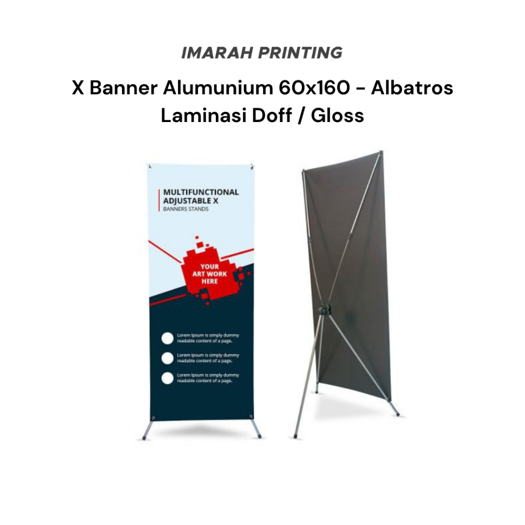 Jual IMARAH - X Banner Alumunium 60x160 - Albatros Laminasi Doff ...