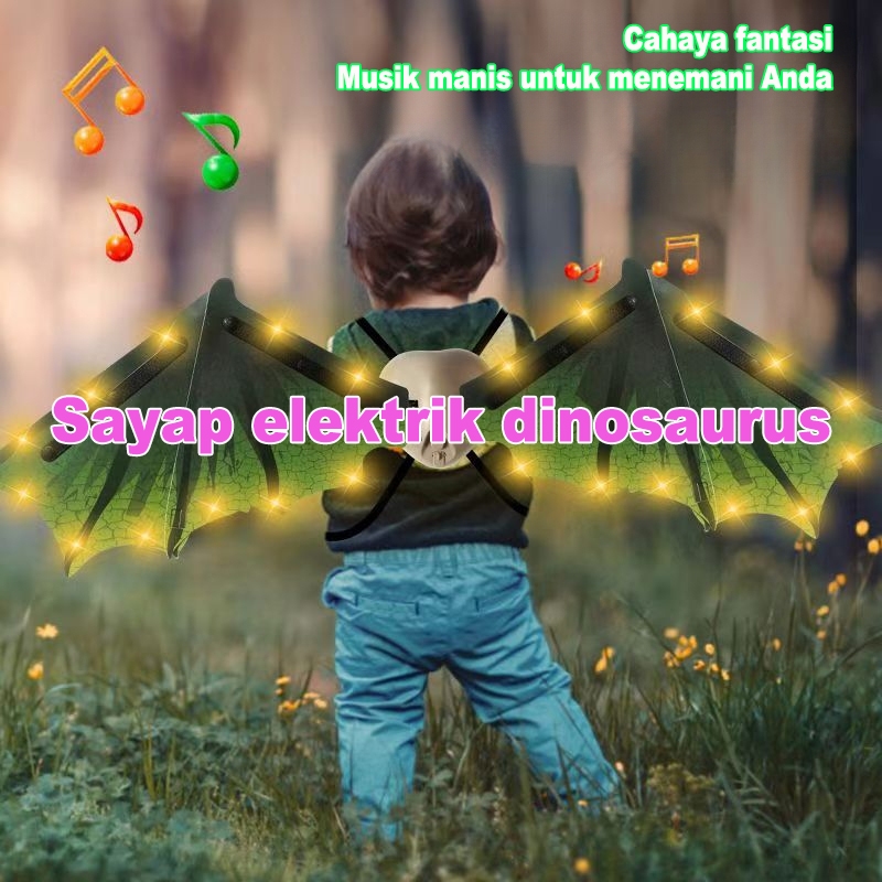 Jual Sayap elektrik dinosaurus dengan lampu LED Dan musik Kostum sayap ...