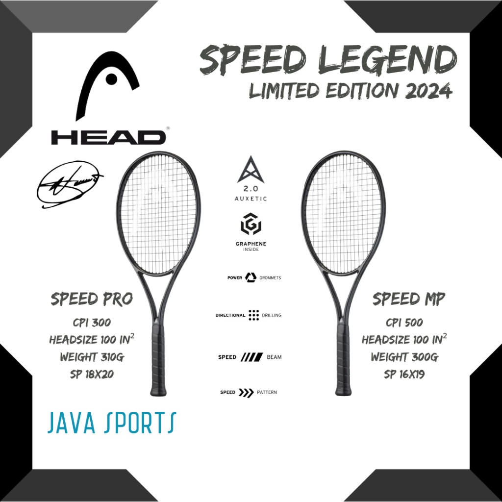 Jual Raket Tenis Head Speed LEGEND PRO MP Limited Edition Auxetic 2.0 ...