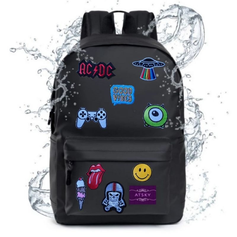 Jual Tas Ransel backpack Premium ATSKY WaterProof Bordir Simple school ...