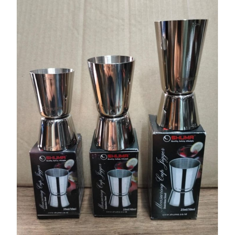 Jual Shuma Jigger / Measuring Cup / Gelas Ukur 20/30ml 20/40ml 25/50ml ...