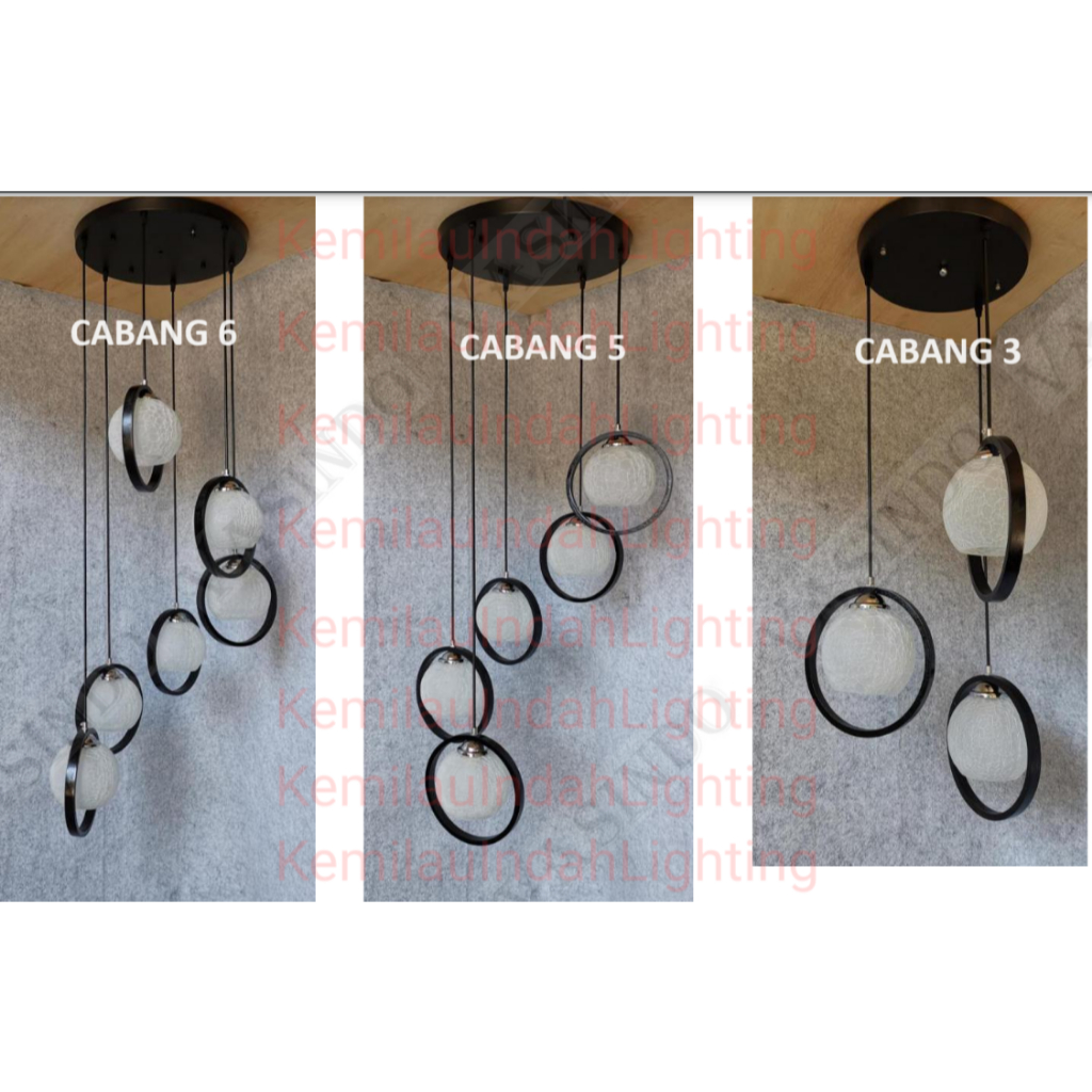 Jual SL4113-3R/5R/6R LAMPU GANTUNG HIAS MINIMALIS MODERN AESTHETIC VOID RUANG TAMU DEKORASI ...