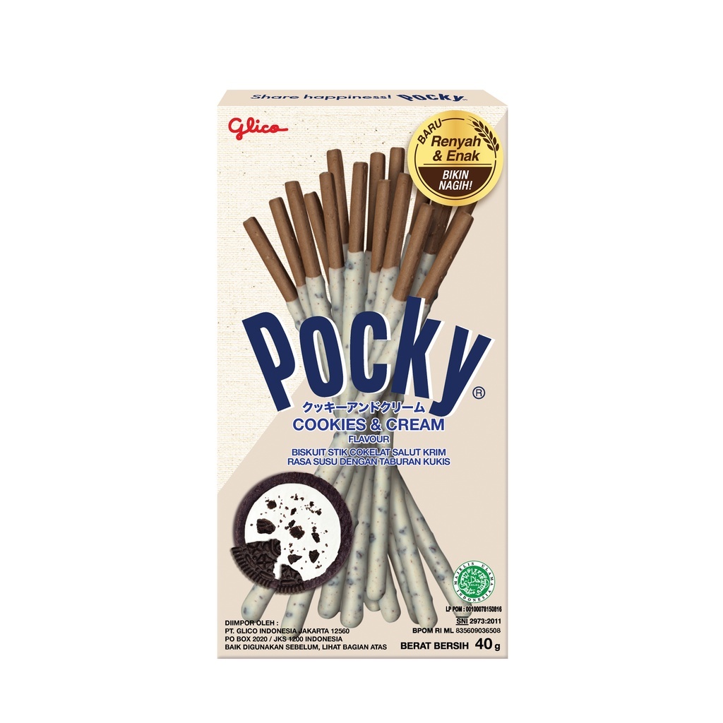 Jual GLICO POCKY STICK COOKIES &CR 40GR | Shopee Indonesia
