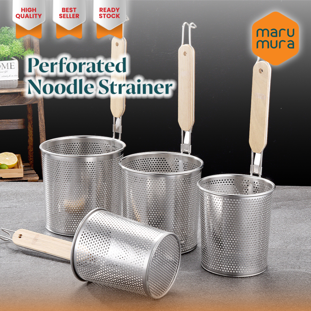 Jual Marumura Perforated Noodle Strainer Stainless | Saringan Mie ...