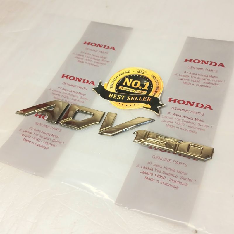 Jual stiker emblem tulisan adv 150 gold tembaga gold rose original ...