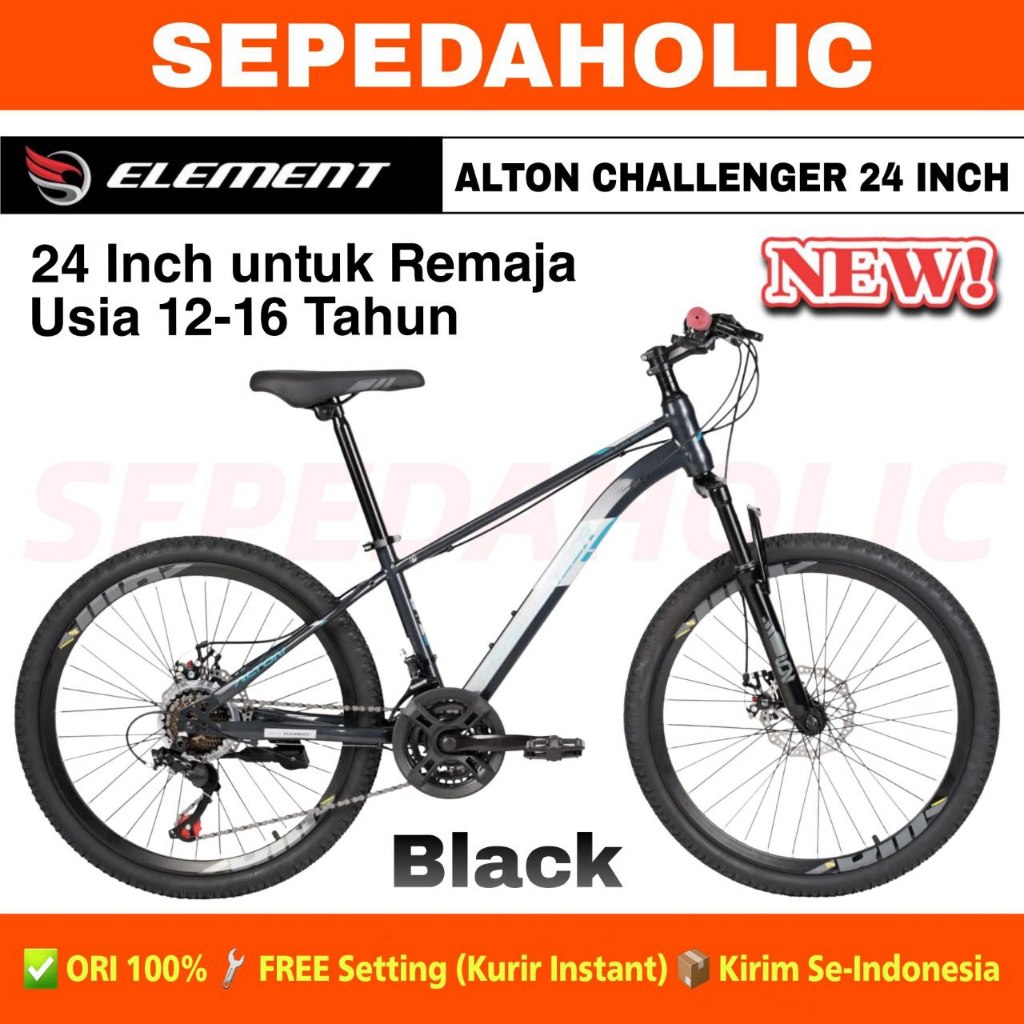 Jual Sepeda Gunung MTB ELEMENT ALTON CHALLENGER Ukuran 24 Inch Rem Cakram Dewasa | Shopee Indonesia