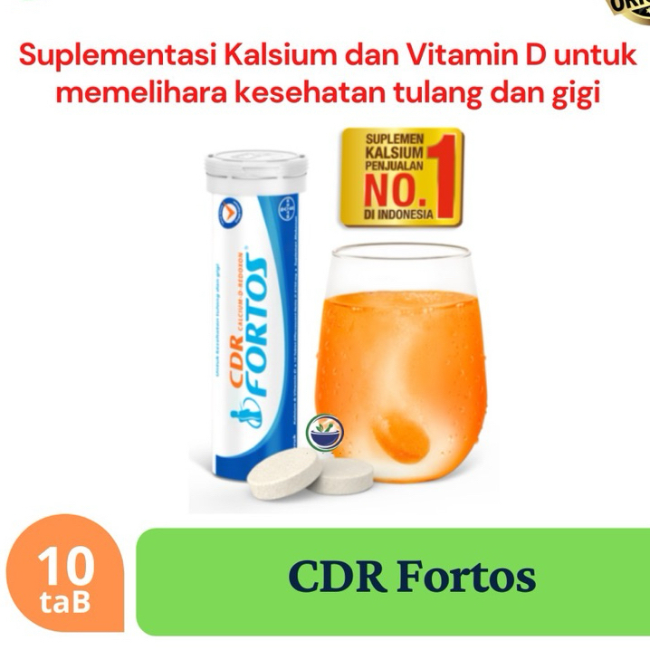 Jual CDR Fortos Suplemen Kalsium Tulang Dan Gigi Isi 10 Tablet | Shopee ...