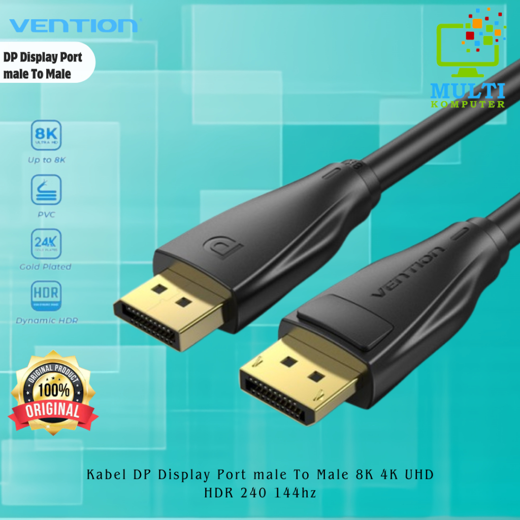 Jual Kabel DP Display Port male To Male 8K 4K UHD HDR 240 144hz ...