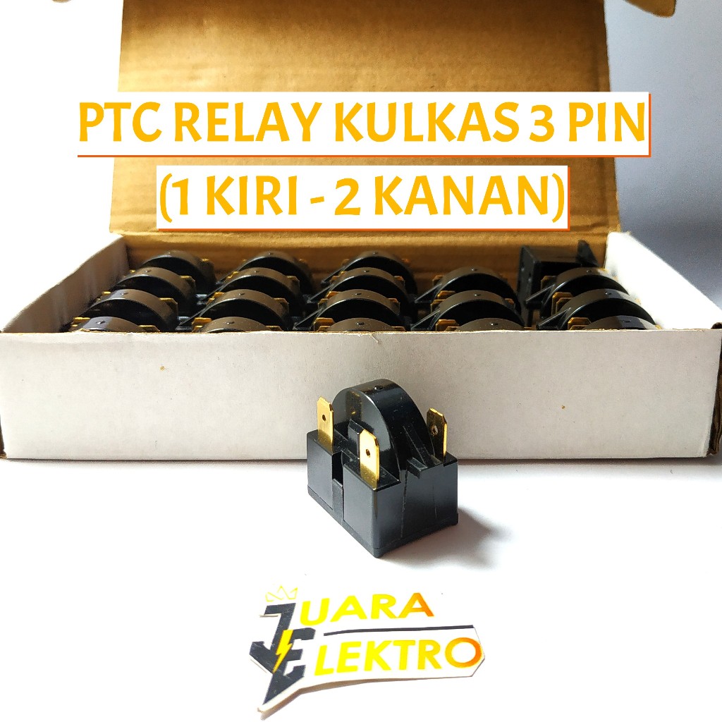 Jual PTC RILAY KULKAS 3 PIN (1 KIRI 2 KANAN) | Relay Kulkas 3 PIN Warna ...