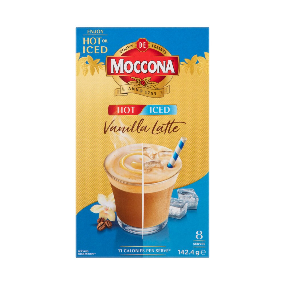 Jual Moccona Hot/Cold Vanilla Latte Sachets | 8 pack Australia | Shopee Indonesia
