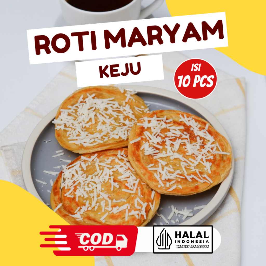 Jual Roti Maryam Keju isi 10, Roti Cane, Roti Konde, Roti Canai Frozen ...