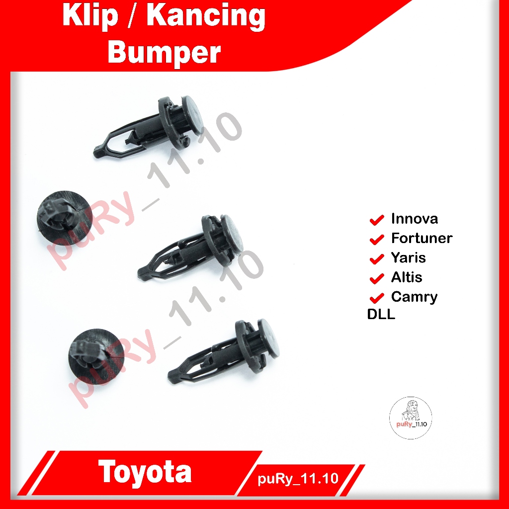 Jual Klip Kancing Bumper Mobil Plastik Rivet toyota innova fortuner ...