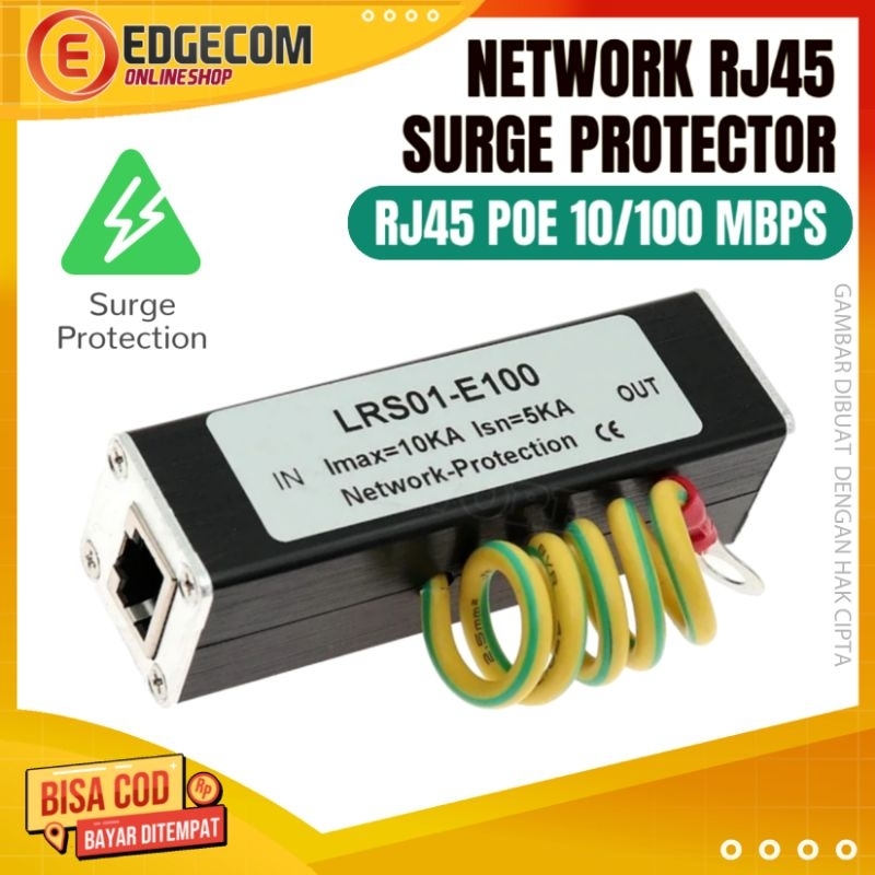 Jual Anti Petir Network Surge Protection RJ45 1000 Mbps gigabit ...