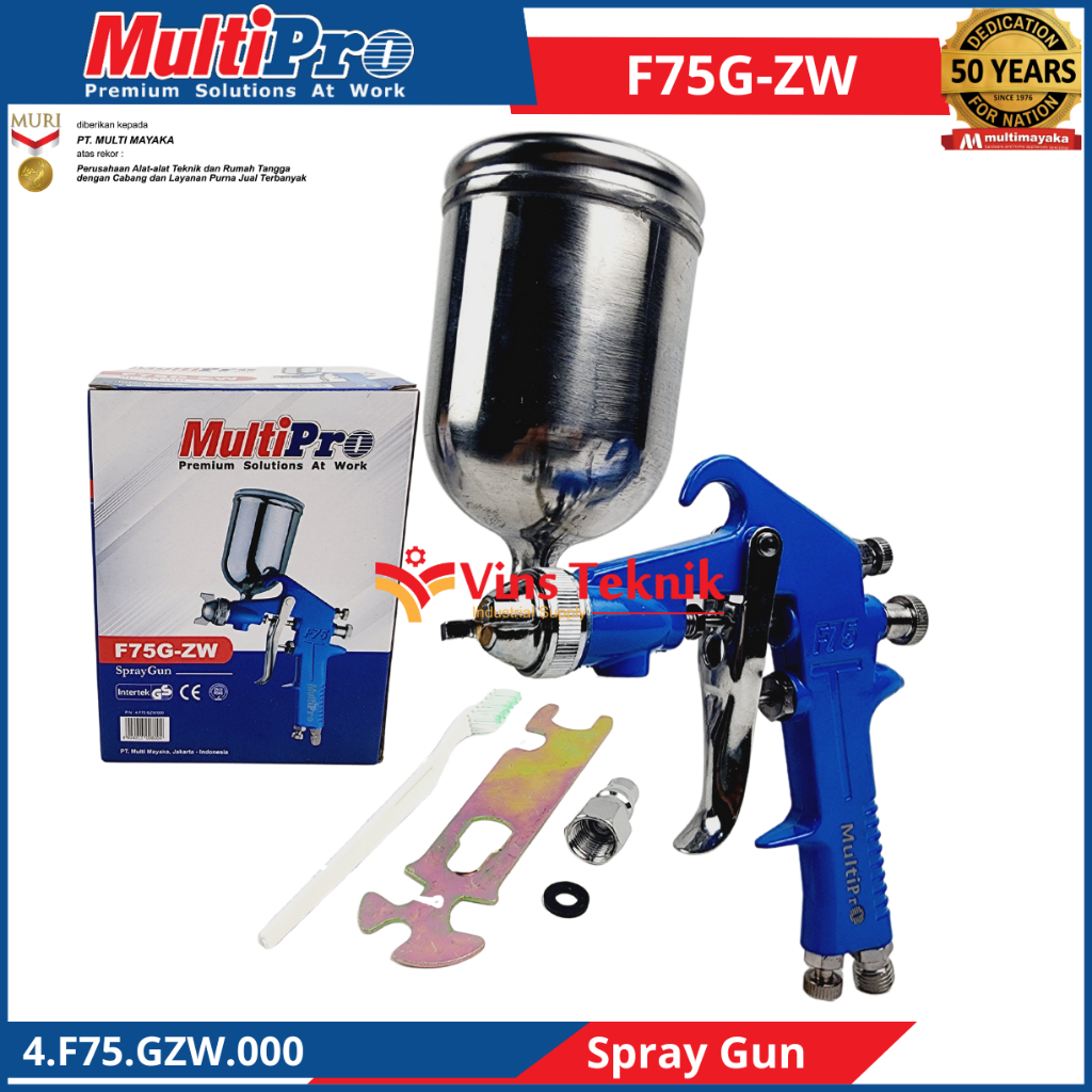Jual Alat Semprot Cat Spray Gun Tabung Atas F75 G MULTIPRO F 75 G | Shopee Indonesia