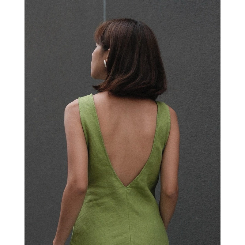 Jual ALILAH Linen Maxi Dress - Salty Angels | Shopee Indonesia