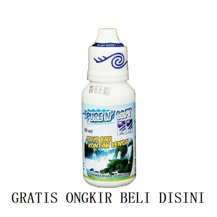 Jual HARGA TERMURAH : AIR PENCUCI SOFTLENS PURE N SOFT 60ML ( EXP JAUH ...