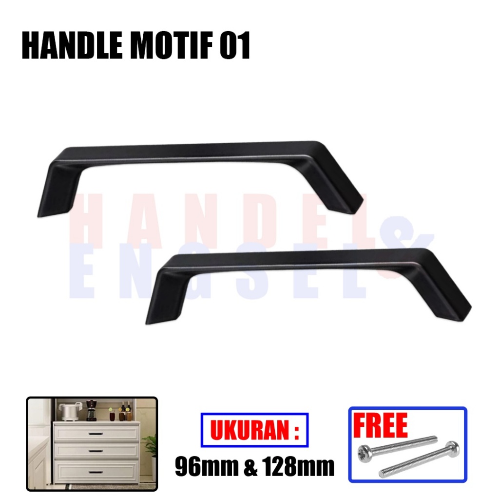 Jual Handle Handel Hitam Tarikan Laci Lemari Black Motif 01 Gagang Pull ...