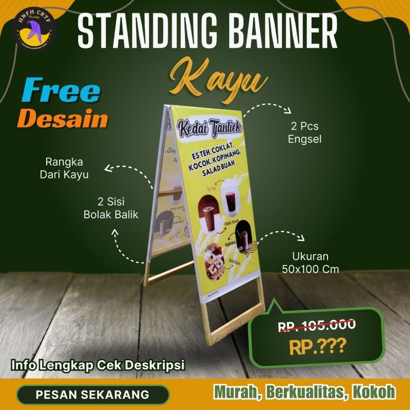 Jual stand banner+kayu | Shopee Indonesia