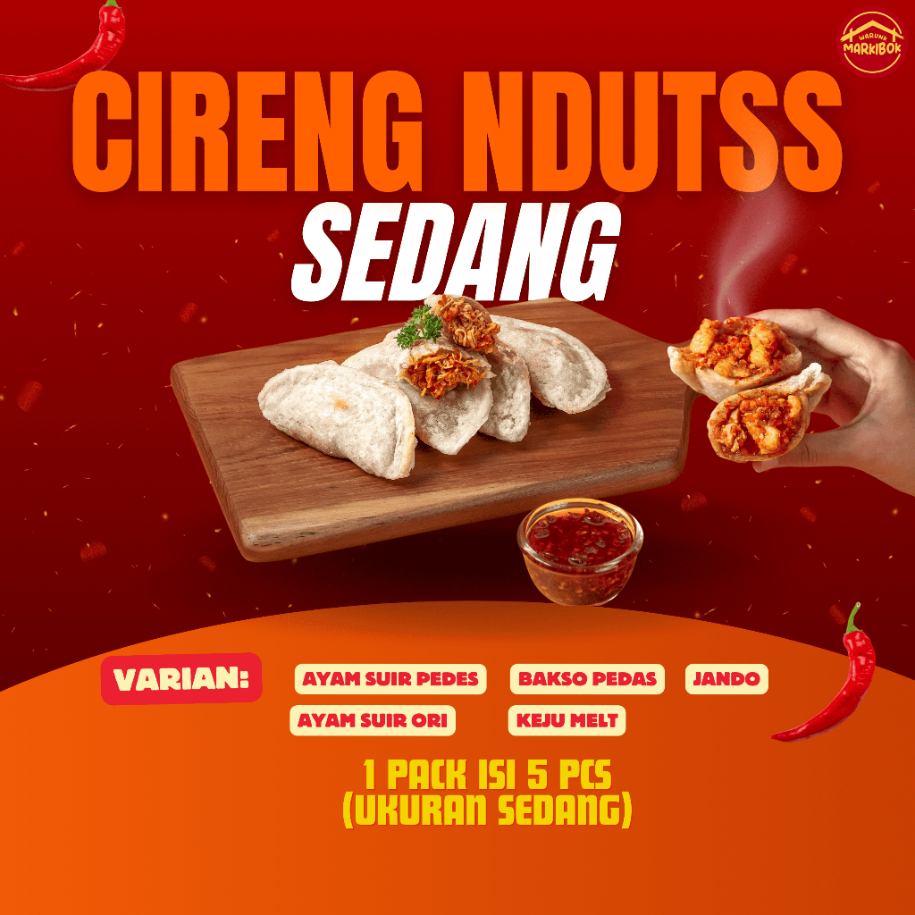 Jual CIRENG NDUTSS MARKIBOK SEDANG | AYAM SUWIR/JANDO/AYAM PEDAS/BAKSO ...
