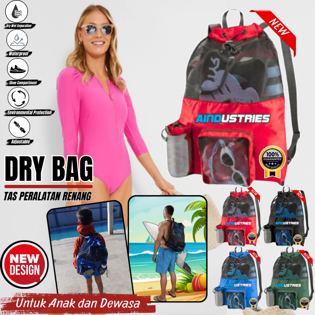 Jual Backpack Bag Berenang Punggung Peralatan Renang Diving Swimming ...