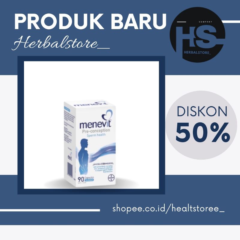 Jual Menevit Pre-conception Sperm Health Male 90 Suplemen Kesuburan ...