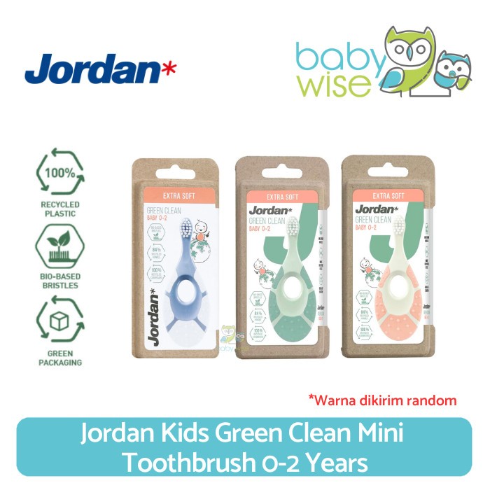 Jual Jordan Kids Step 1 Green Clean Mini Toothbrush 0-2 Years - Sikat ...